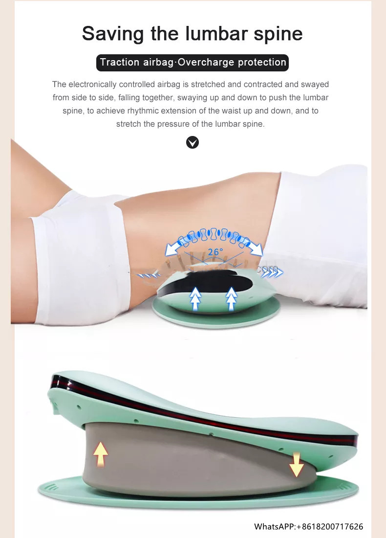 Clevr Electric Lower Back Massager Lumbar Traction Heated Therapy